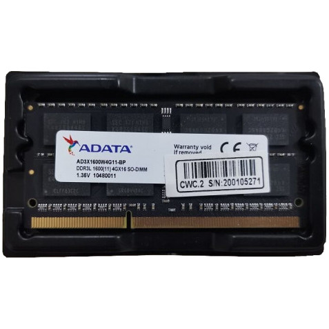 AData 4GB DDR3L 1600MHz Laptop RAM - Techno Computer & Technologies